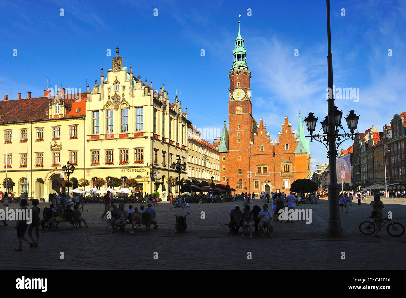 Wroclaw, poland,Polska, town, old, square, market, architecture, center ...