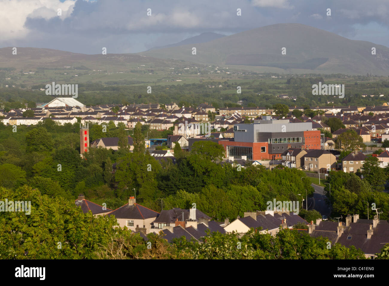 Caernarfon Crown Court and its environs Stock Photo - Alamy