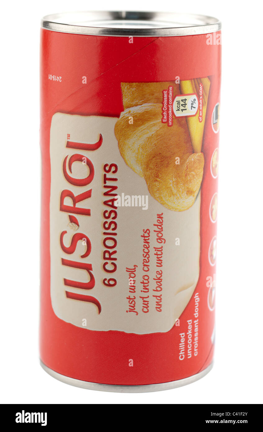 Can of Jus Rol 6 cut and bake croissants Stock Photo - Alamy