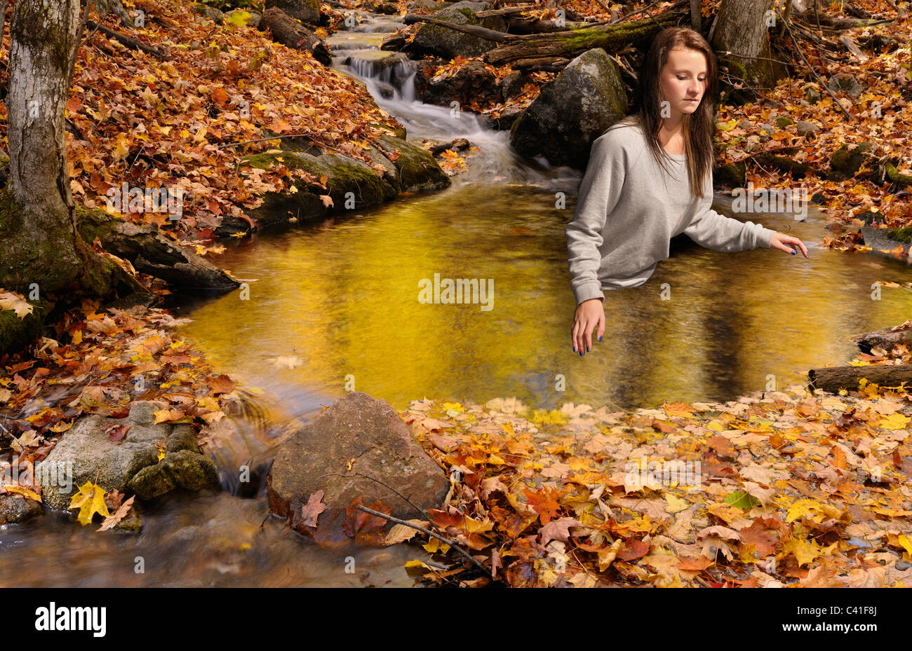 Young woman emerging water hi-res stock photography and images - Alamy