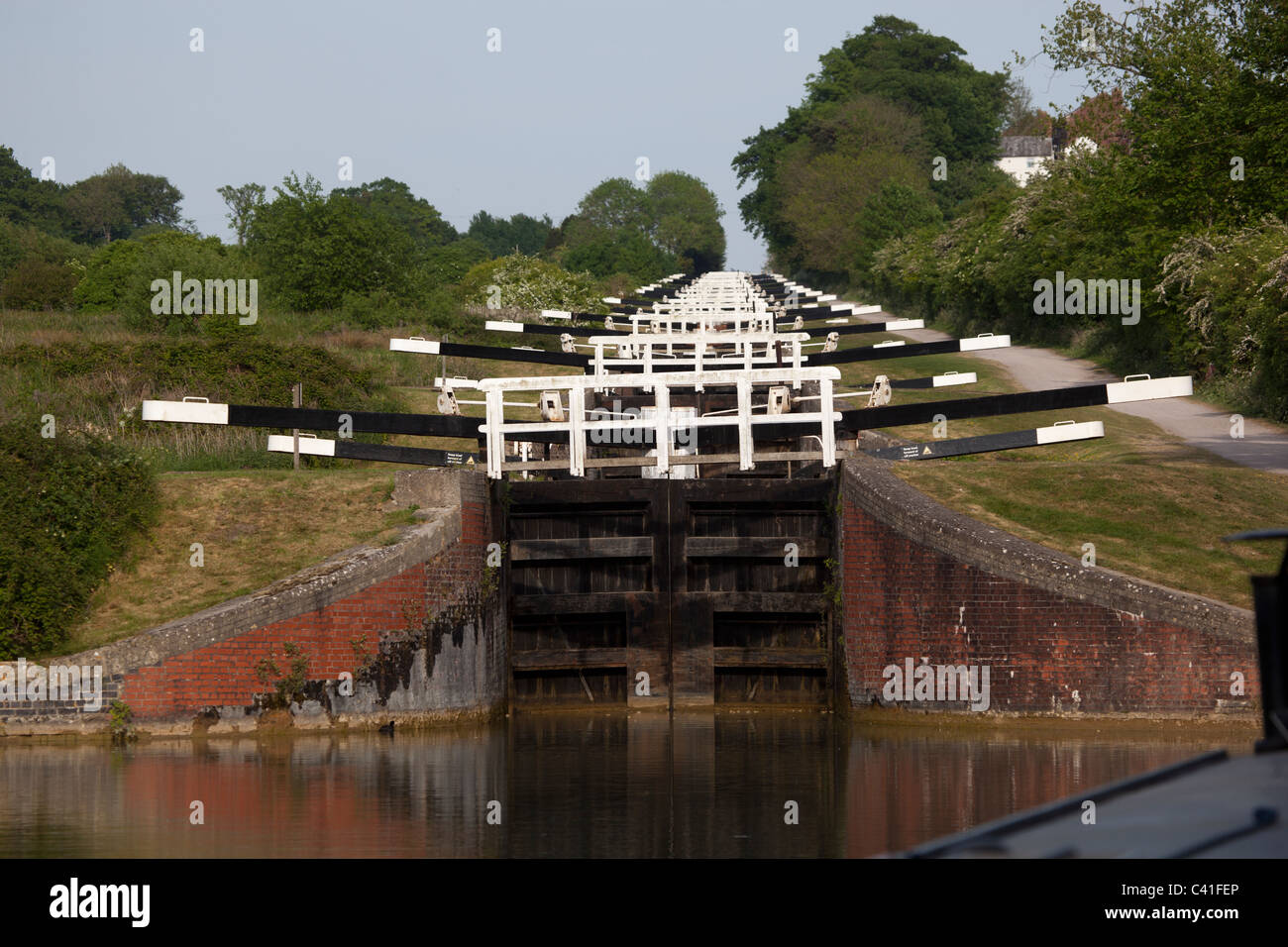Steep flight of locks hi-res stock photography and images - Alamy
