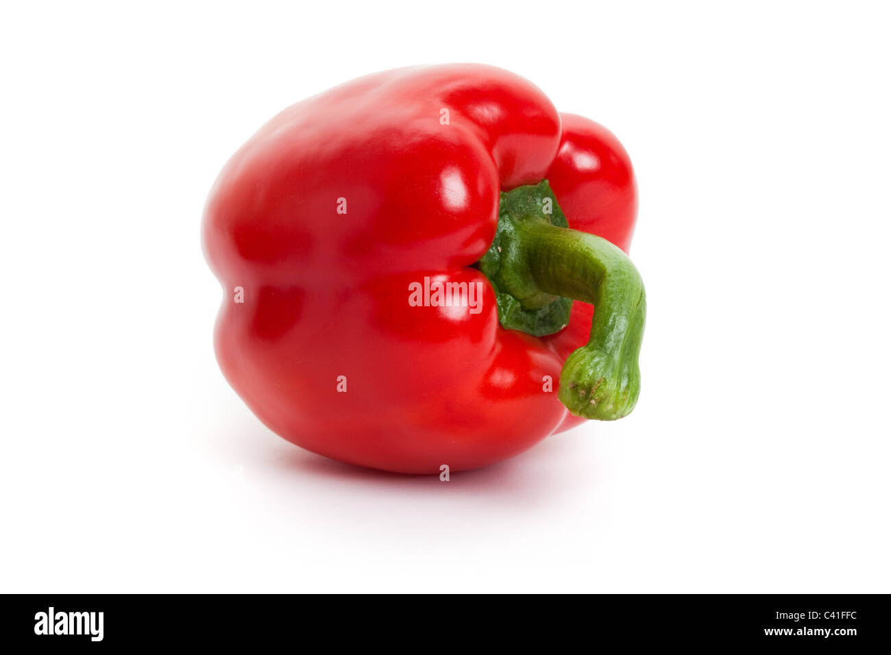 Red Bell Pepper with white background Stock Photo - Alamy