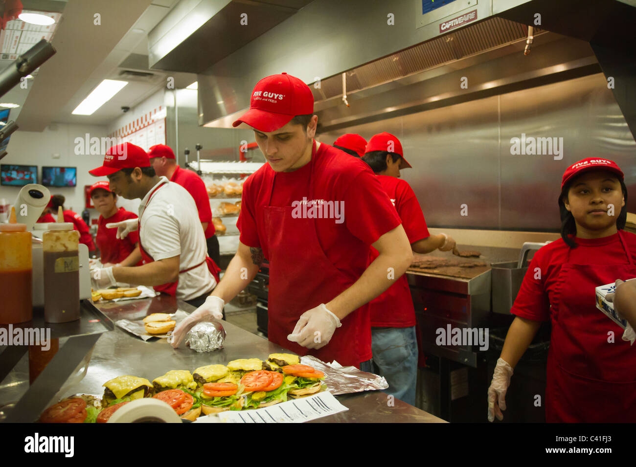 Five Guys Burgers and Fries location in the Metrotech Center in the New ...