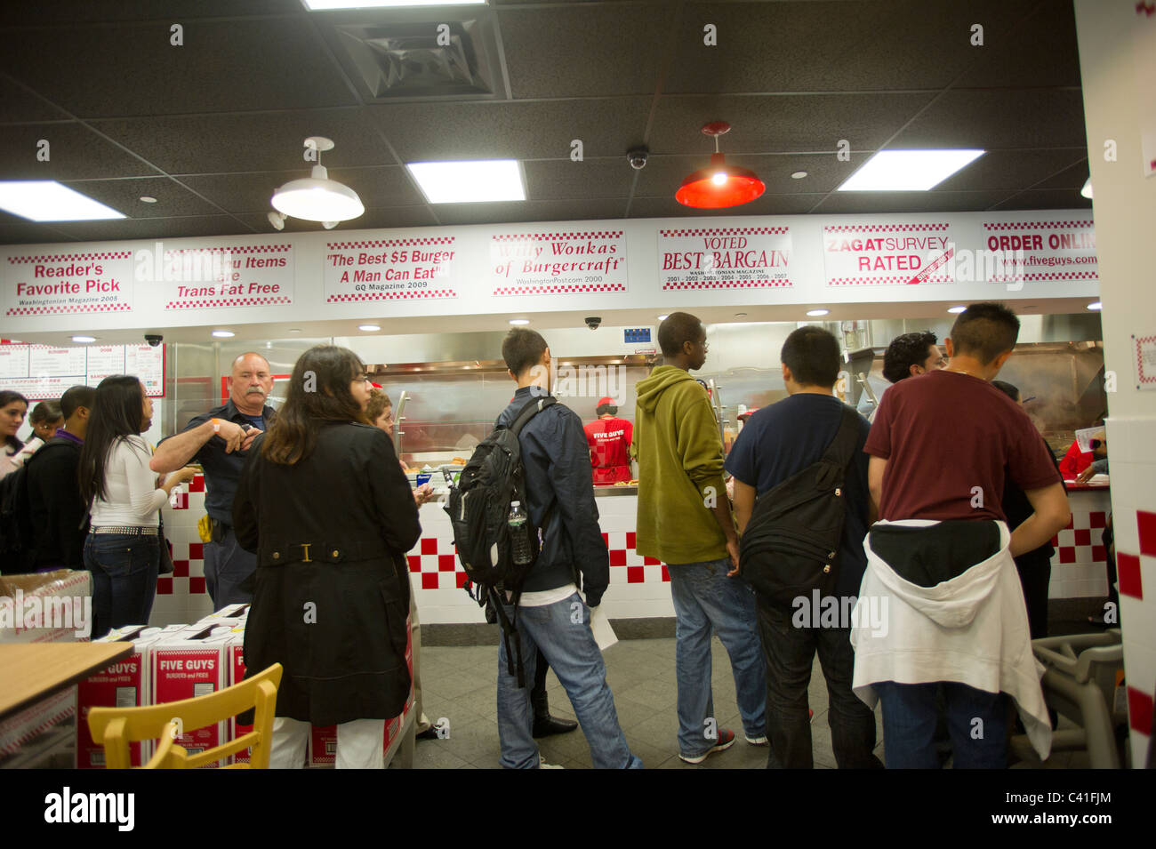 Five Guys Burgers and Fries location in the Metrotech Center in the New ...
