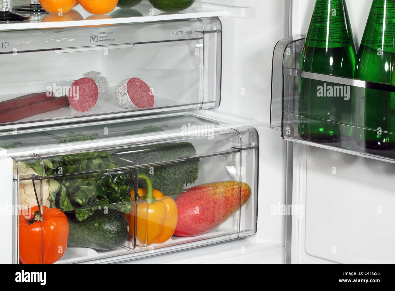 The inside of refrigerators Stock Photo - Alamy