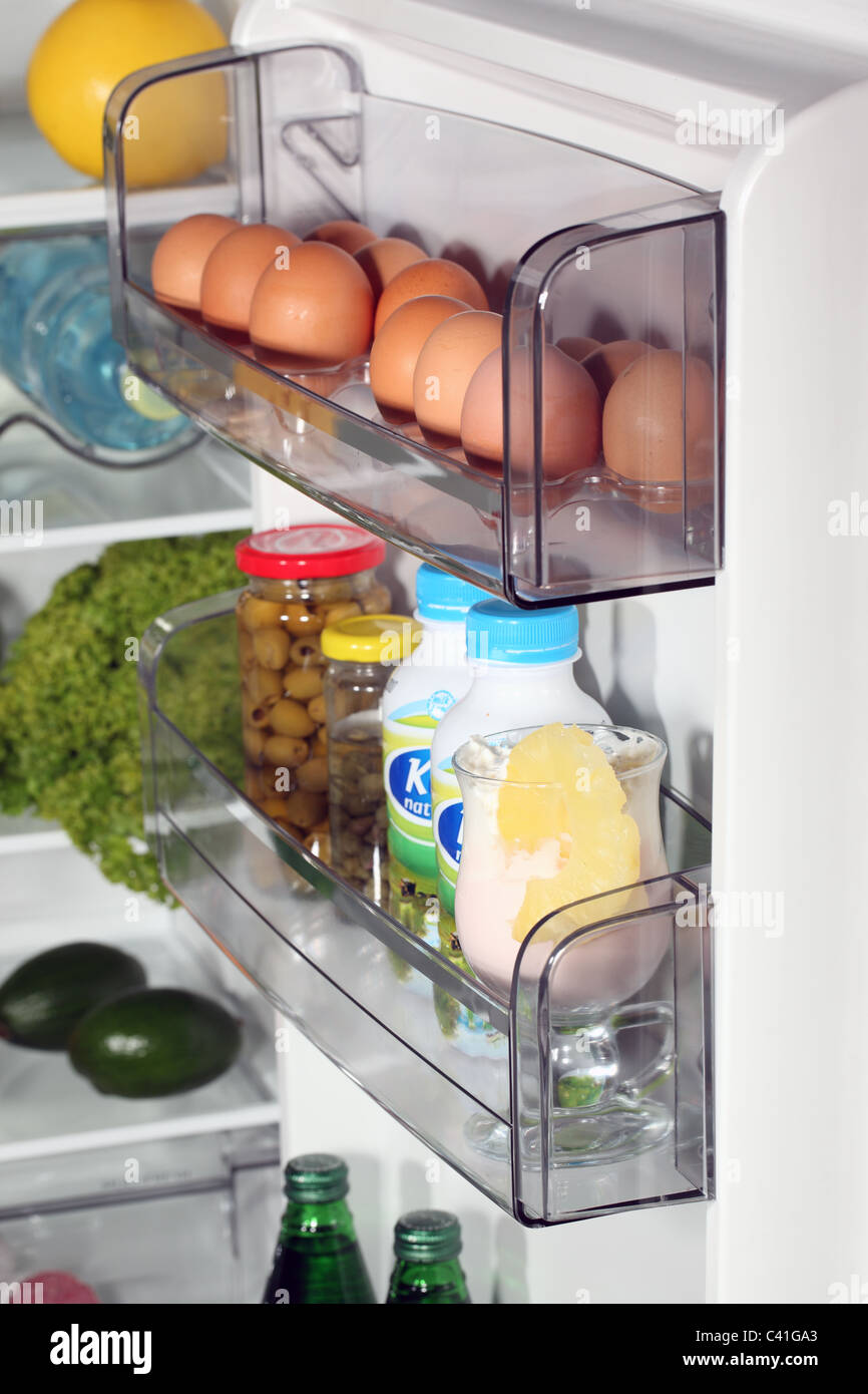 The inside of refrigerators Stock Photo - Alamy