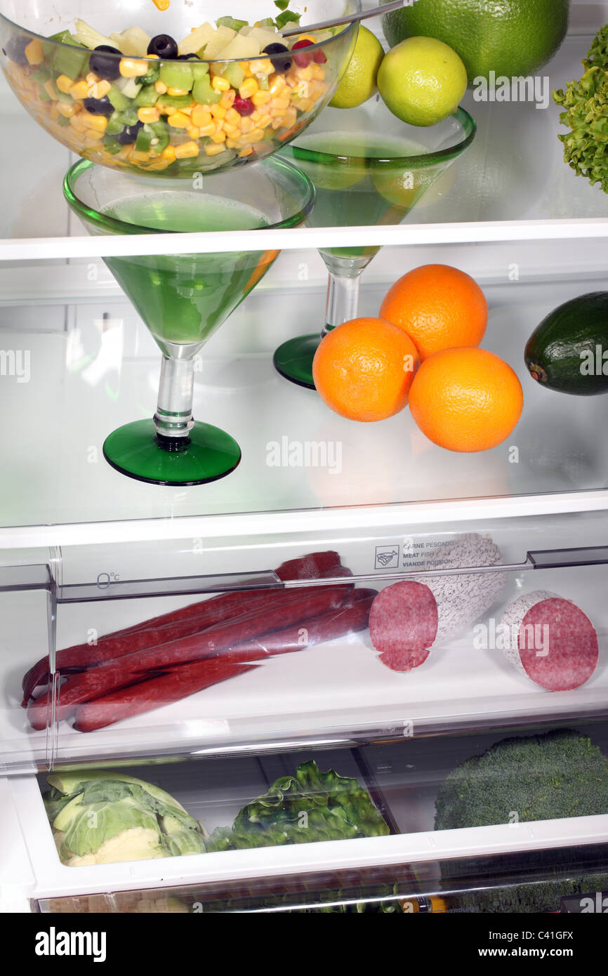 The inside of refrigerators Stock Photo - Alamy