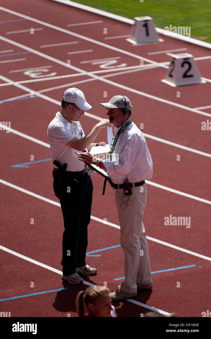 High resolution image of two referees at a sport contest Stock Photo ...