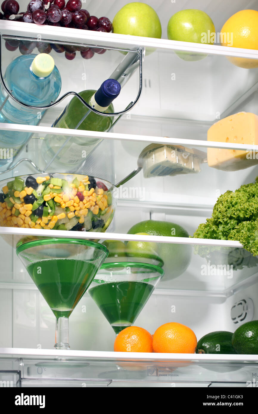 The inside of refrigerators Stock Photo - Alamy