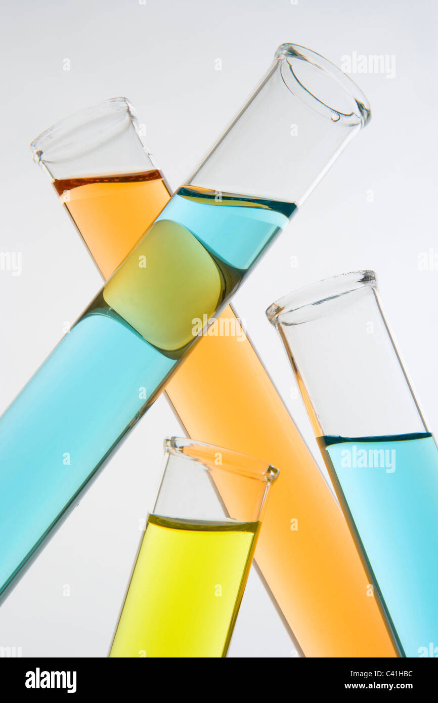 Test tubes filled with liquid Stock Photo - Alamy
