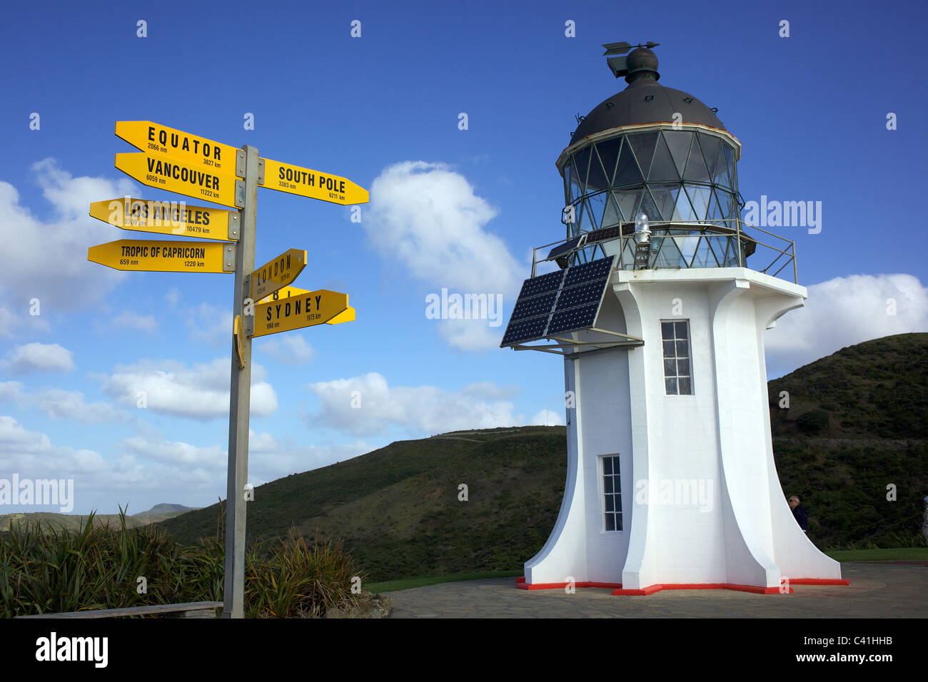 North Island Cape Reinga Signpost High Resolution Stock Photography and ...