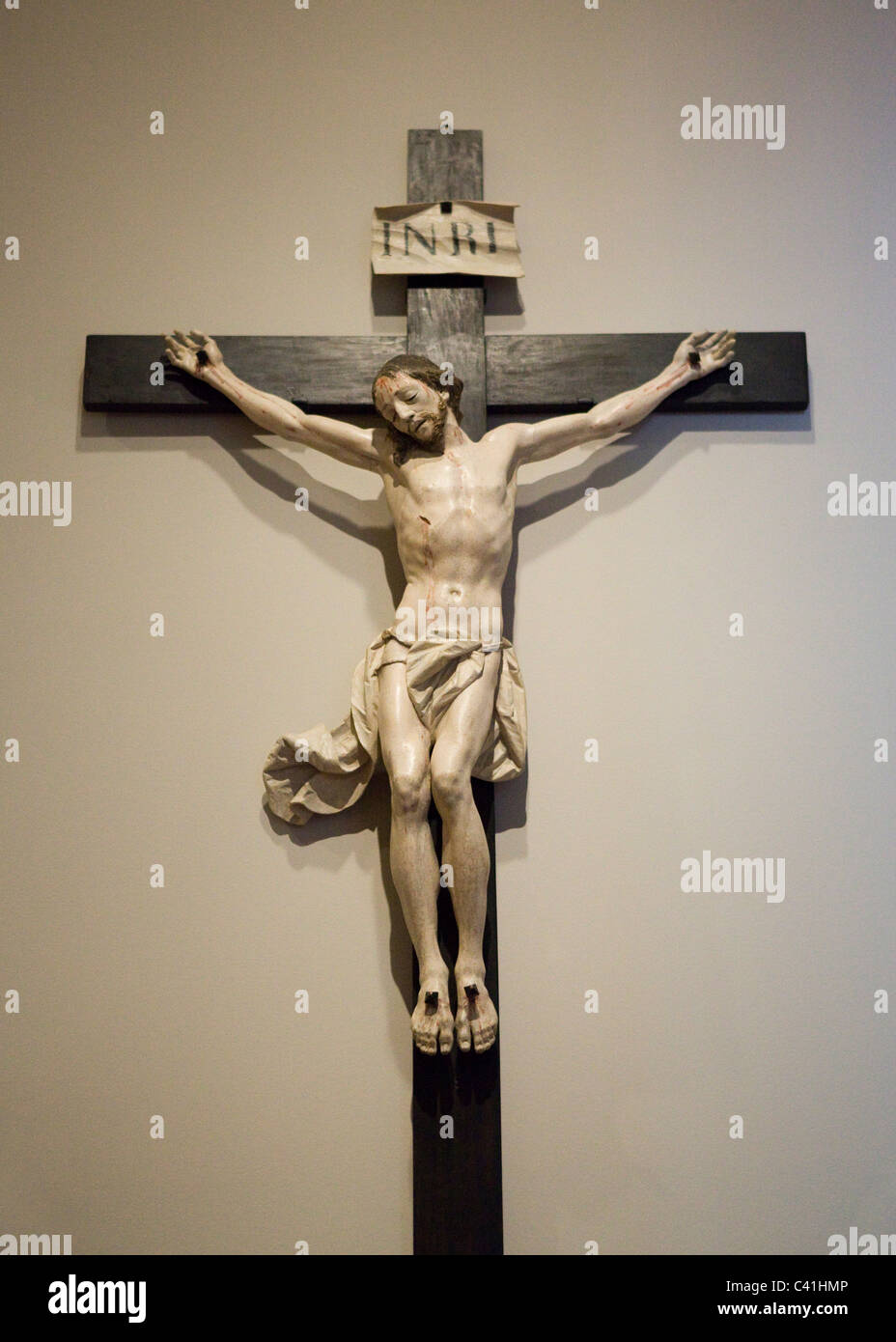 Cross with christ crucified art hi-res stock photography and images - Alamy