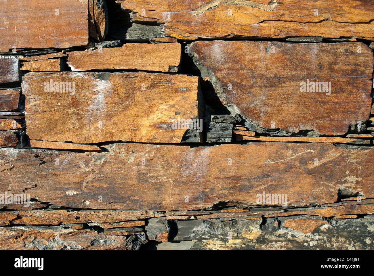 Background texture of earthy colored shale stone Stock Photo - Alamy