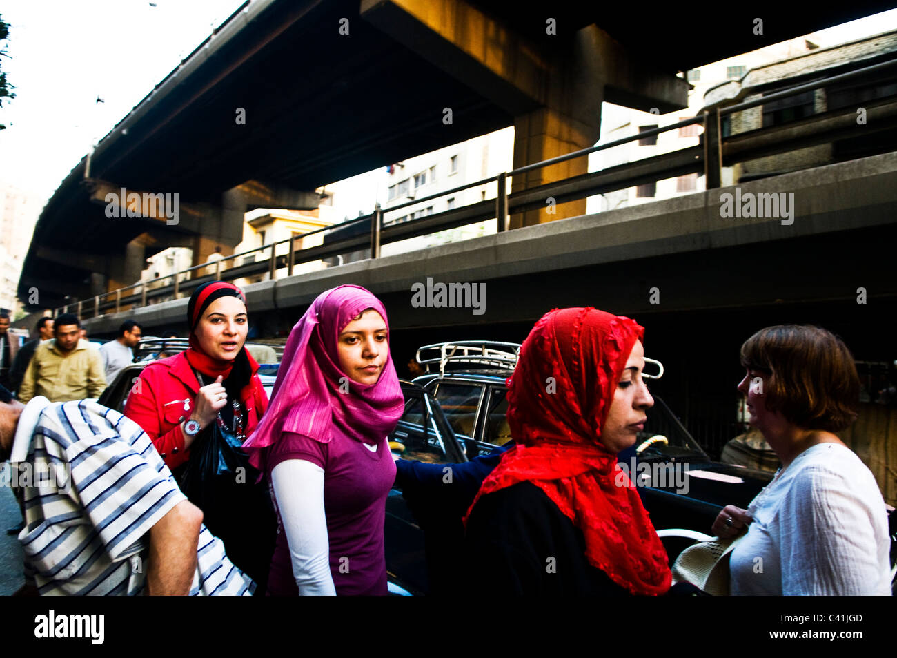 Busy street life in Cairo Stock Photo - Alamy