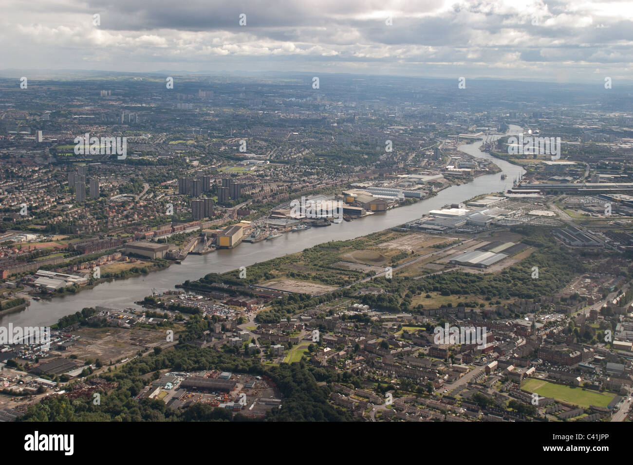 Aerial view of Glasgow, Scotland Stock Photo - Alamy
