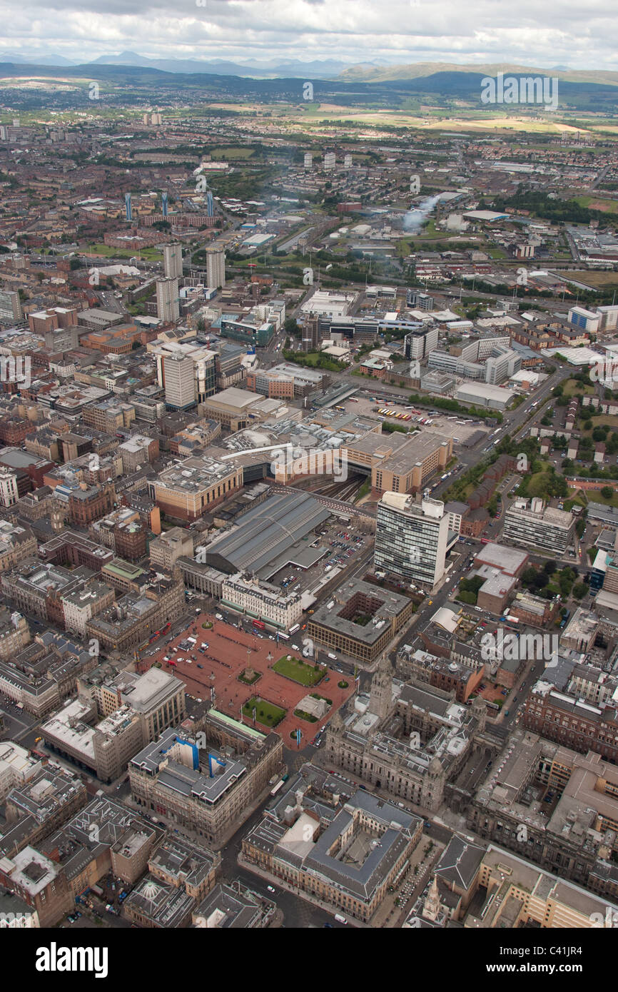 George square glasgow aerial hi-res stock photography and images - Alamy