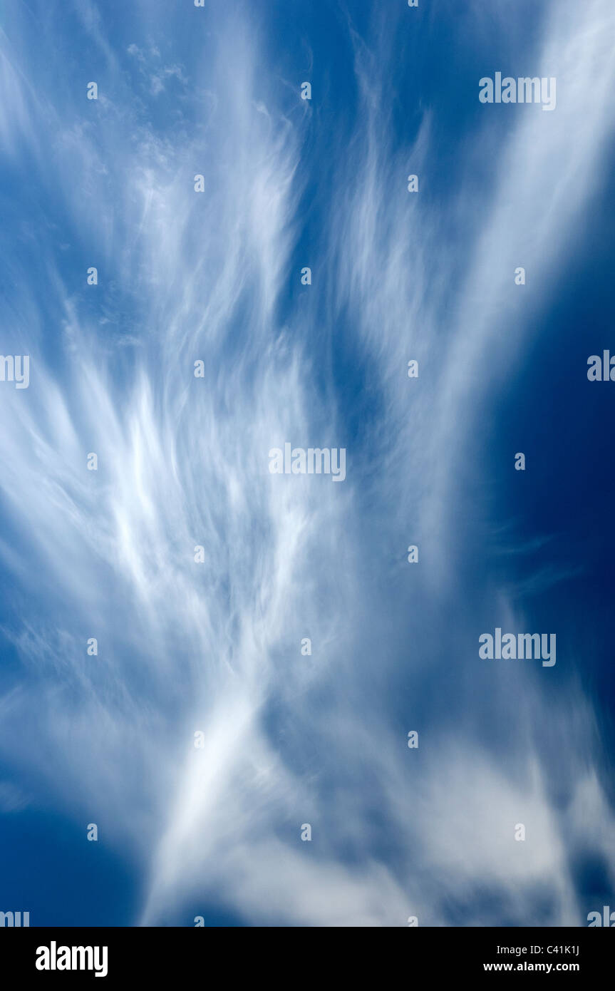 Cirrus clouds in blue sky called Cirrus Uncinus Stock Photo - Alamy