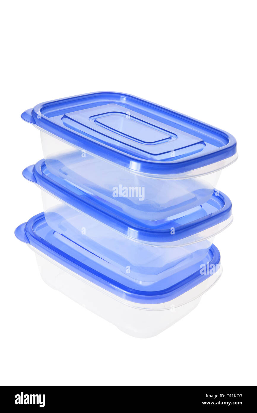 Stack of Plastic Containers Stock Photo - Alamy