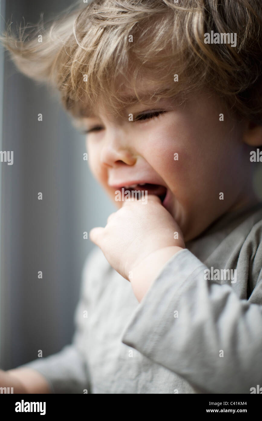 Toddler boy crying, portrait Stock Photo - Alamy