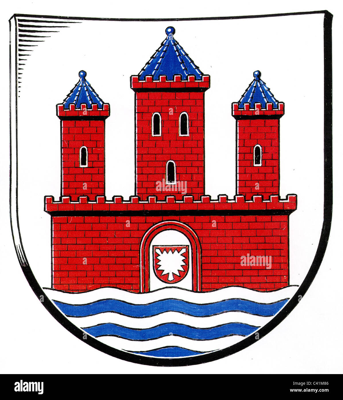 coat of arms / emblems, Rendsburg, city arms, Schleswig-Holstein ...