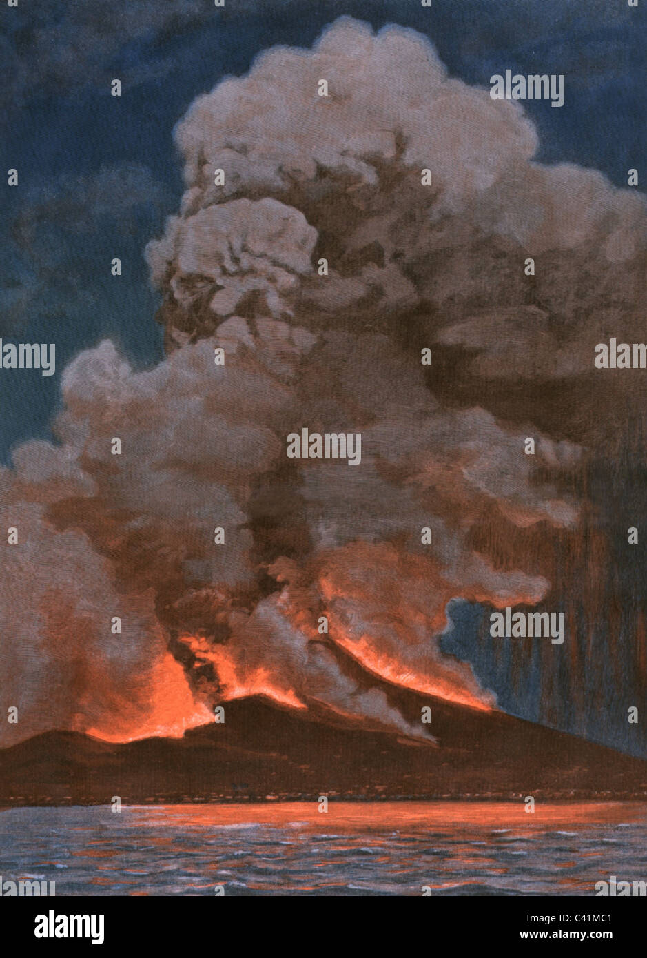 disasters, volcanos, Mount Vesuvius, erruption 26.4.1872, Additional ...