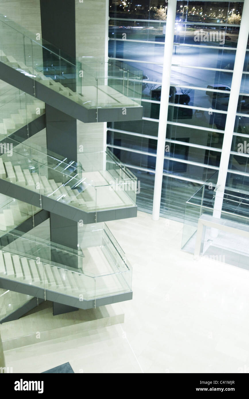 Empty lobby at night Stock Photo - Alamy