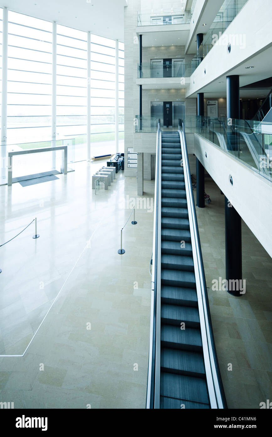 Elevator in atrium Stock Photo - Alamy
