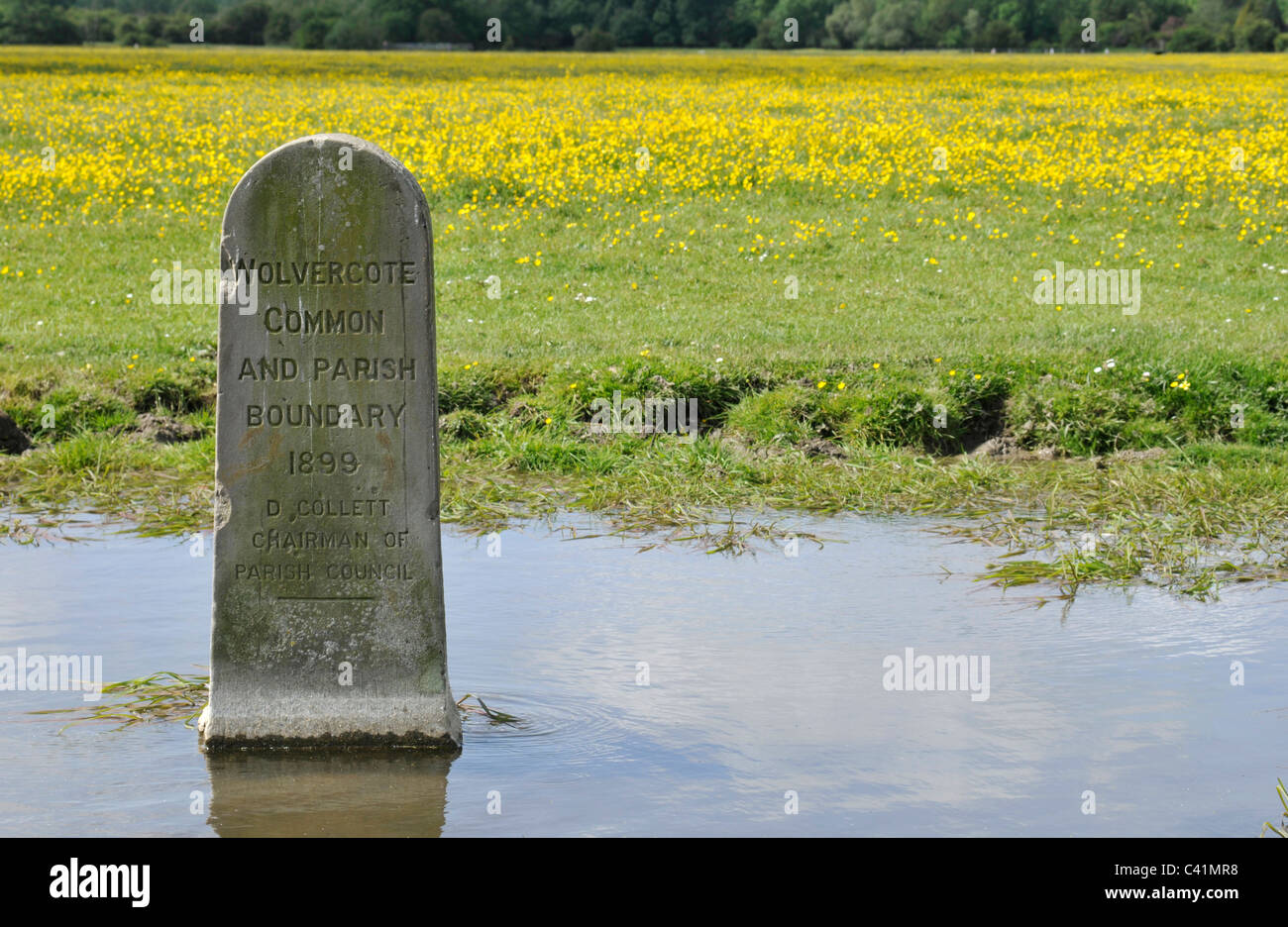 Wolvercote Common and Parish Stone Boundary Marker, Port Meadow, Oxford ...