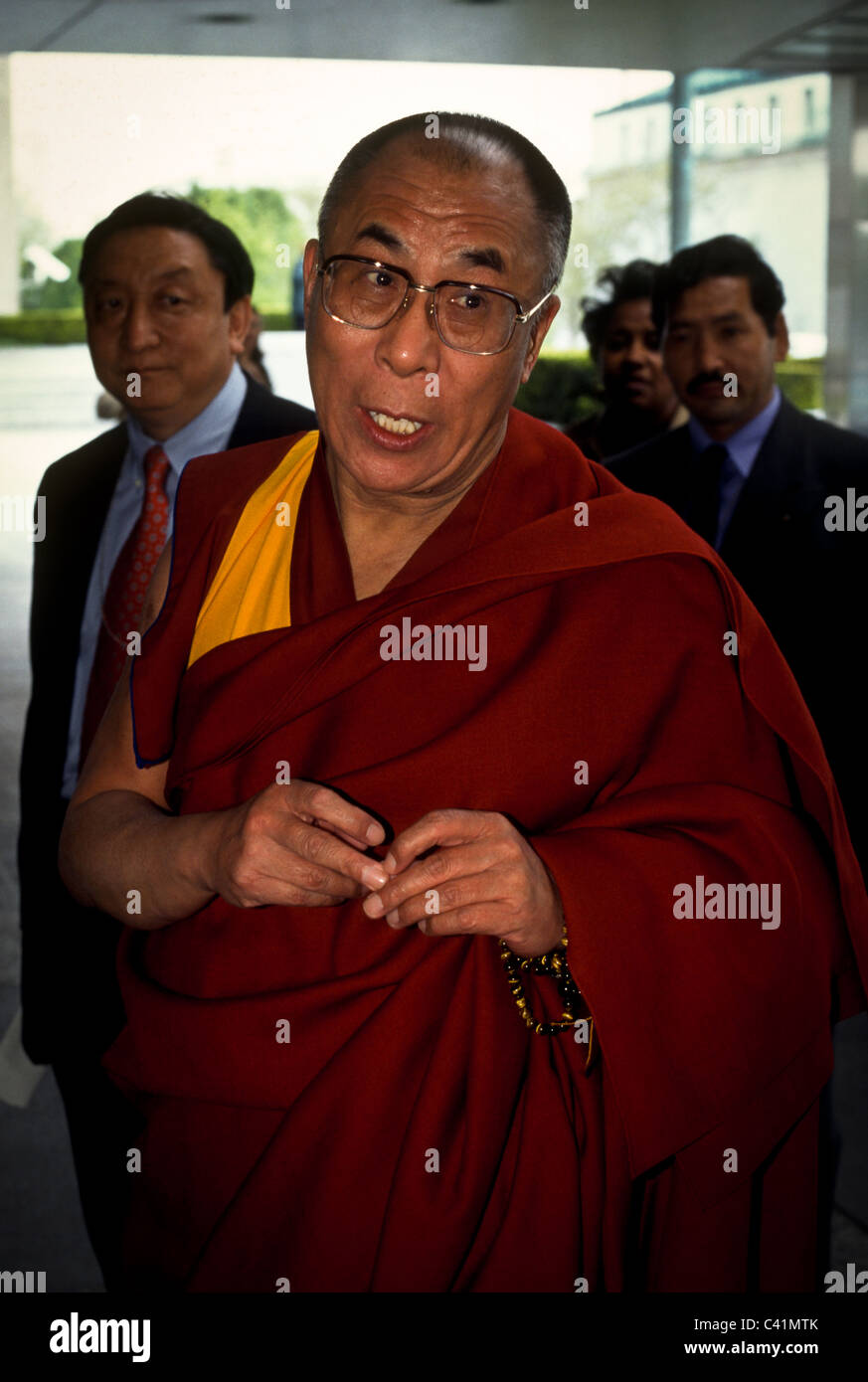 Tibetan spiritual leader the Dalai Lama in Washington, DC. April 24 ...