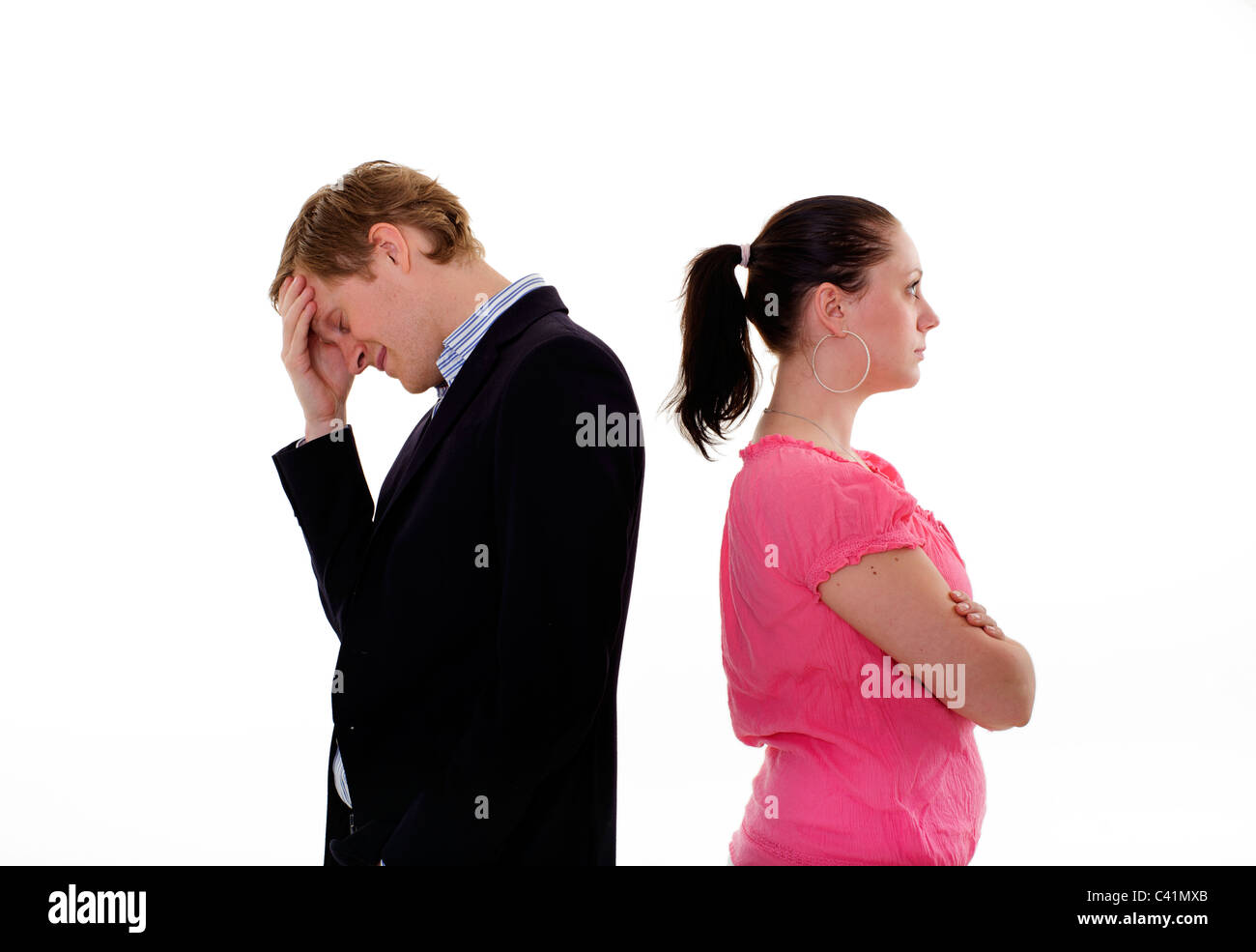 Angry couple arguing isolated hi-res stock photography and images - Alamy