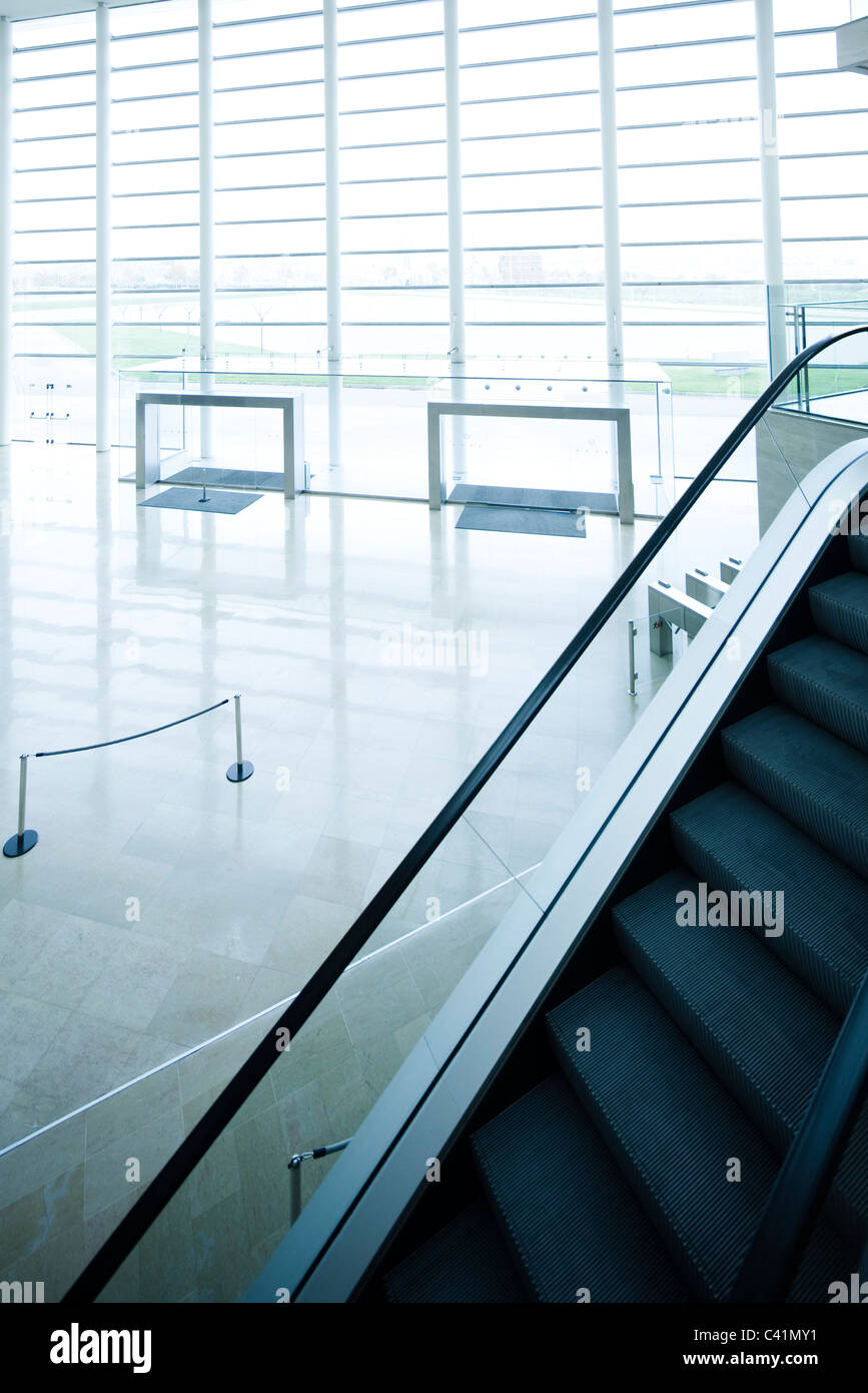 Elevator in atrium Stock Photo - Alamy