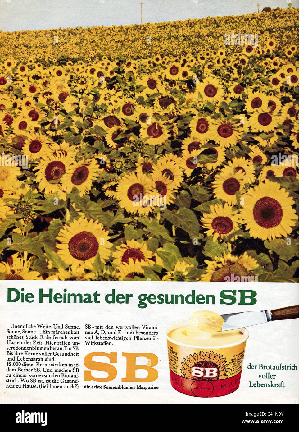 advertising, food, margarine, SB, sunflower margarine, advertisement ...
