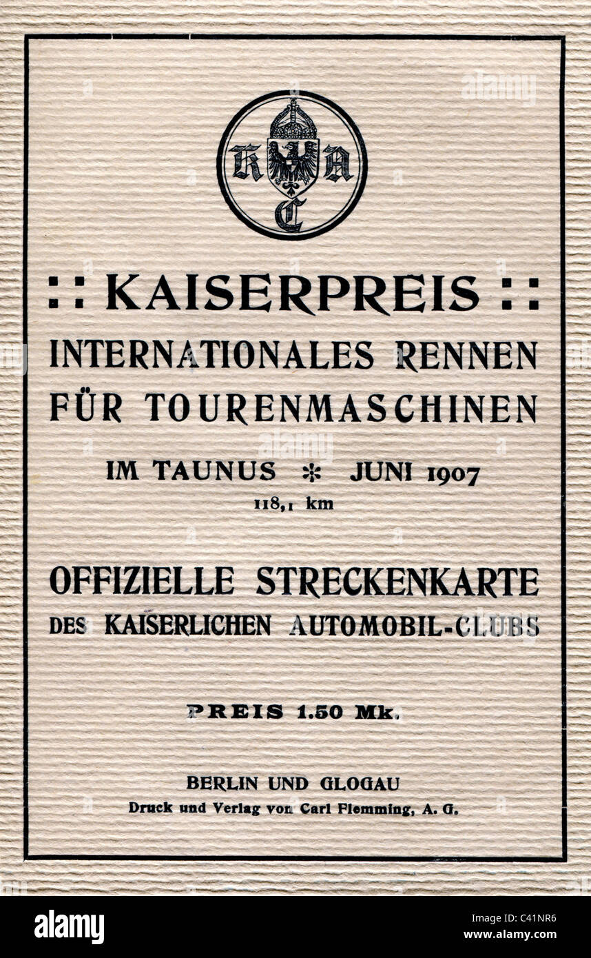 Kaiserpreis emperors prize 1907 hi-res stock photography and images - Alamy