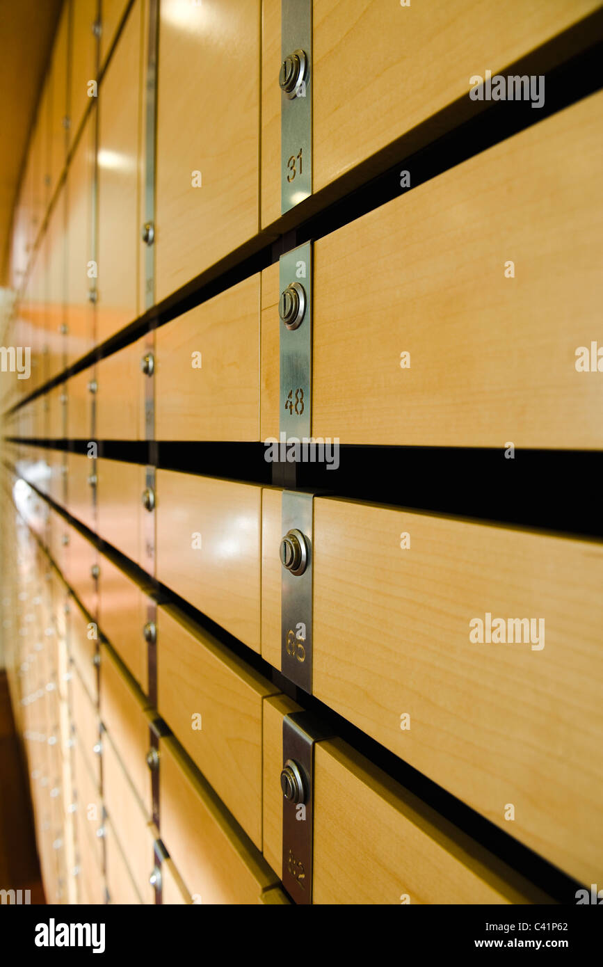 Mailboxes in office building Stock Photo - Alamy
