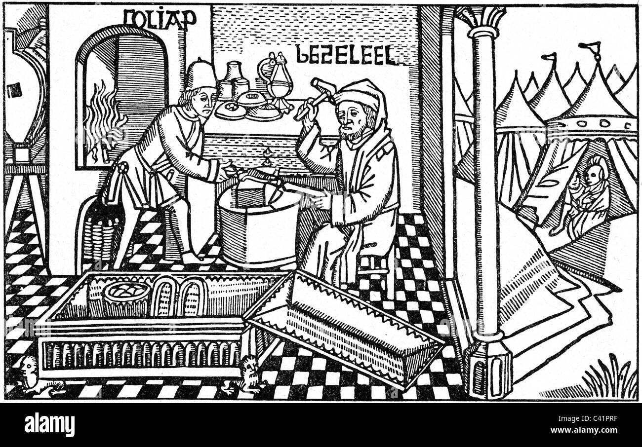 Medieval bible woodcut hi-res stock photography and images - Alamy