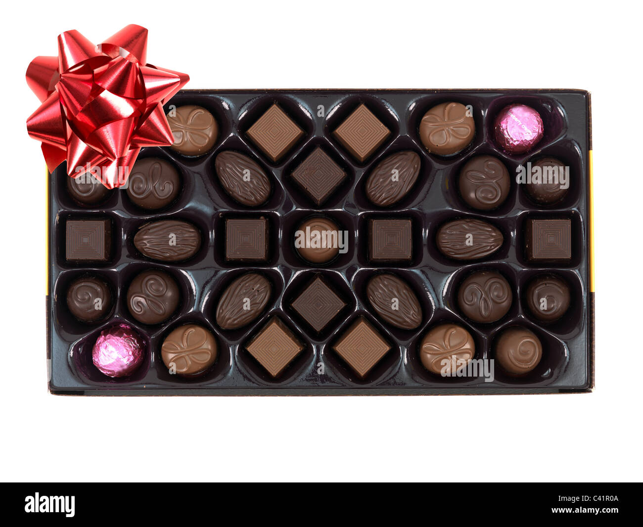 A chocolate gift box isolated against a white background Stock Photo ...