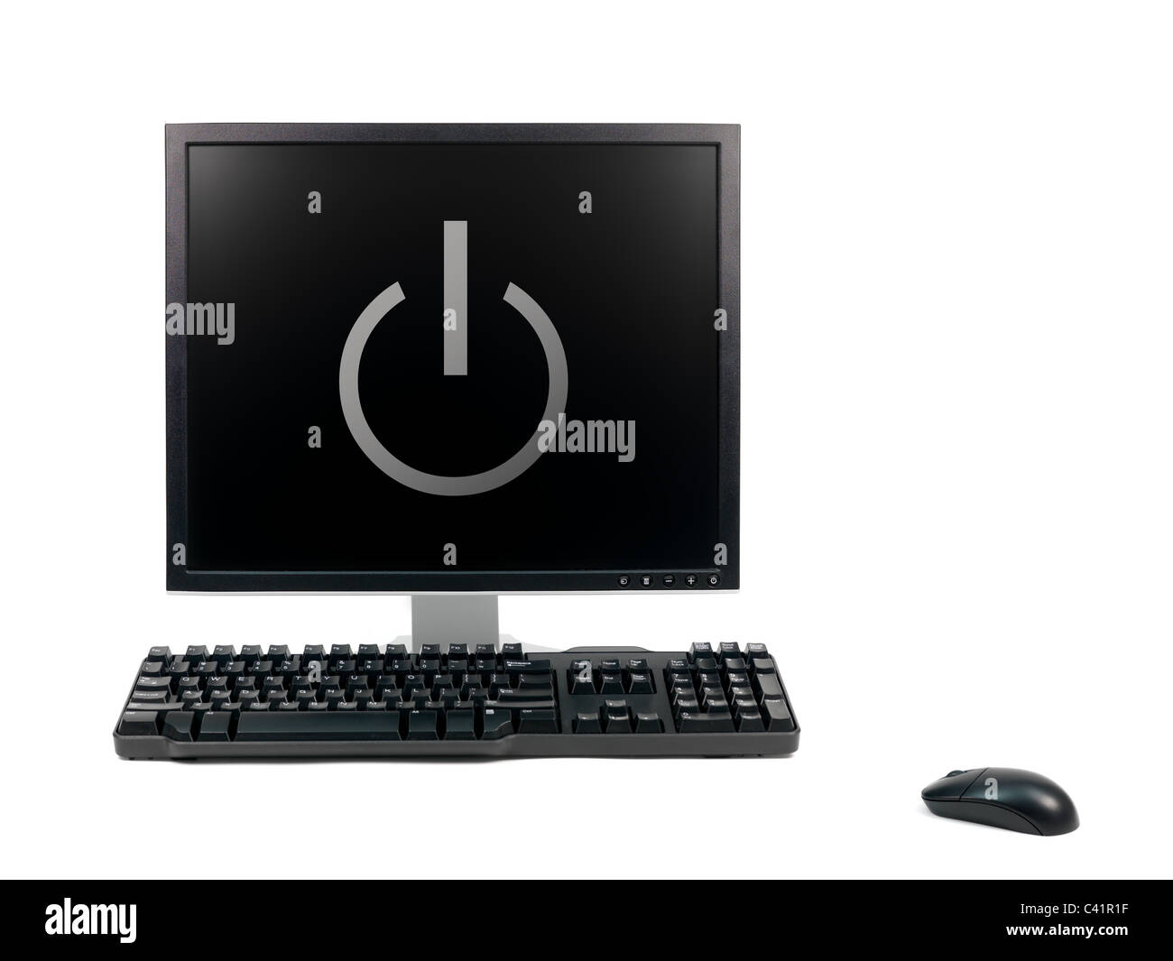 A desktop computer isolated against a white background Stock Photo - Alamy