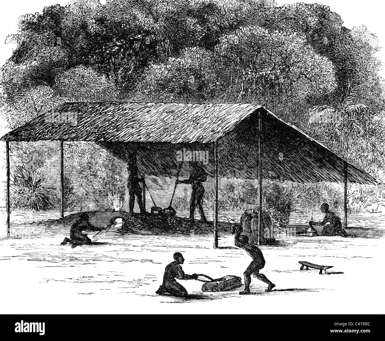 Smelting furnace africa Black and White Stock Photos & Images - Alamy