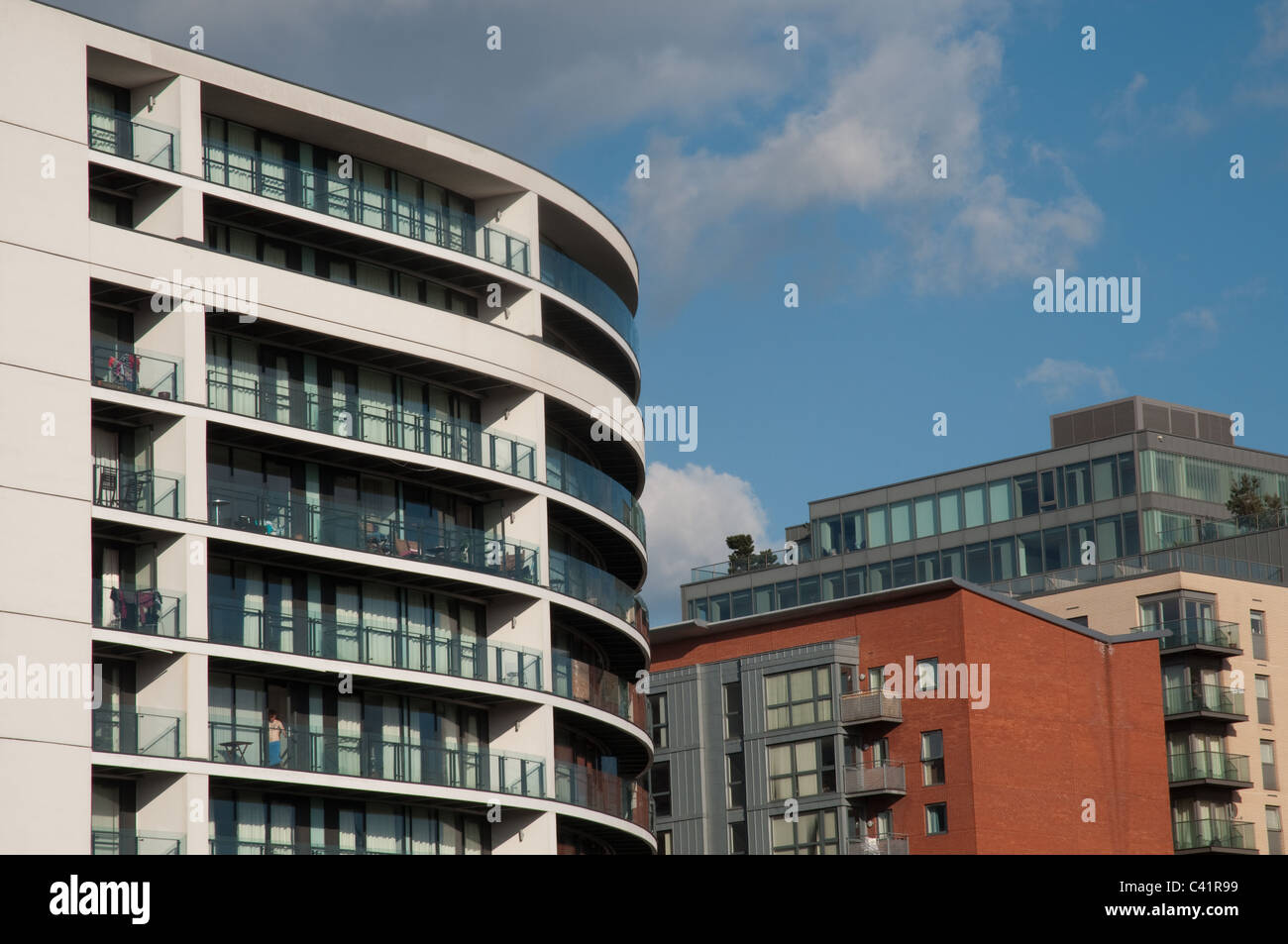 Apartment blocks city centre Manchester Stock Photo - Alamy