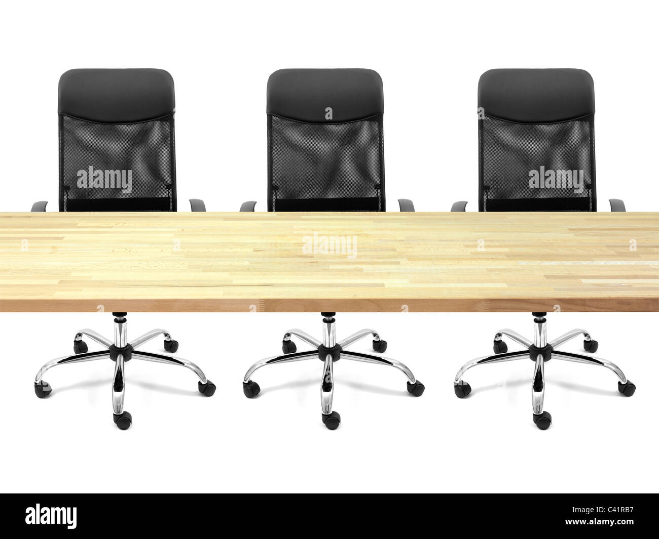 A workplace scene isolated against a white background Stock Photo - Alamy