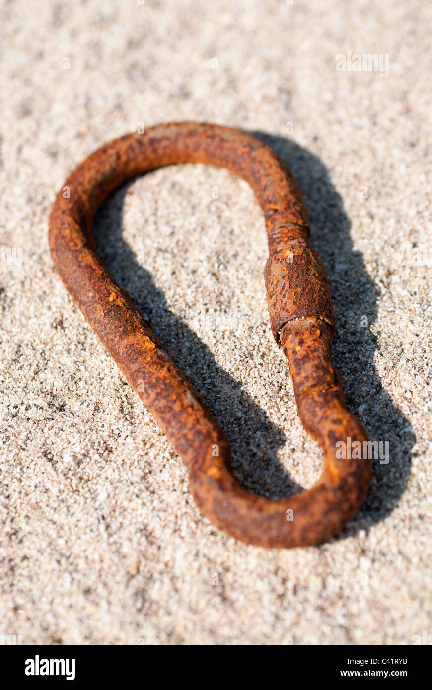 rusty carabiner for climbing,equipment Stock Photo - Alamy