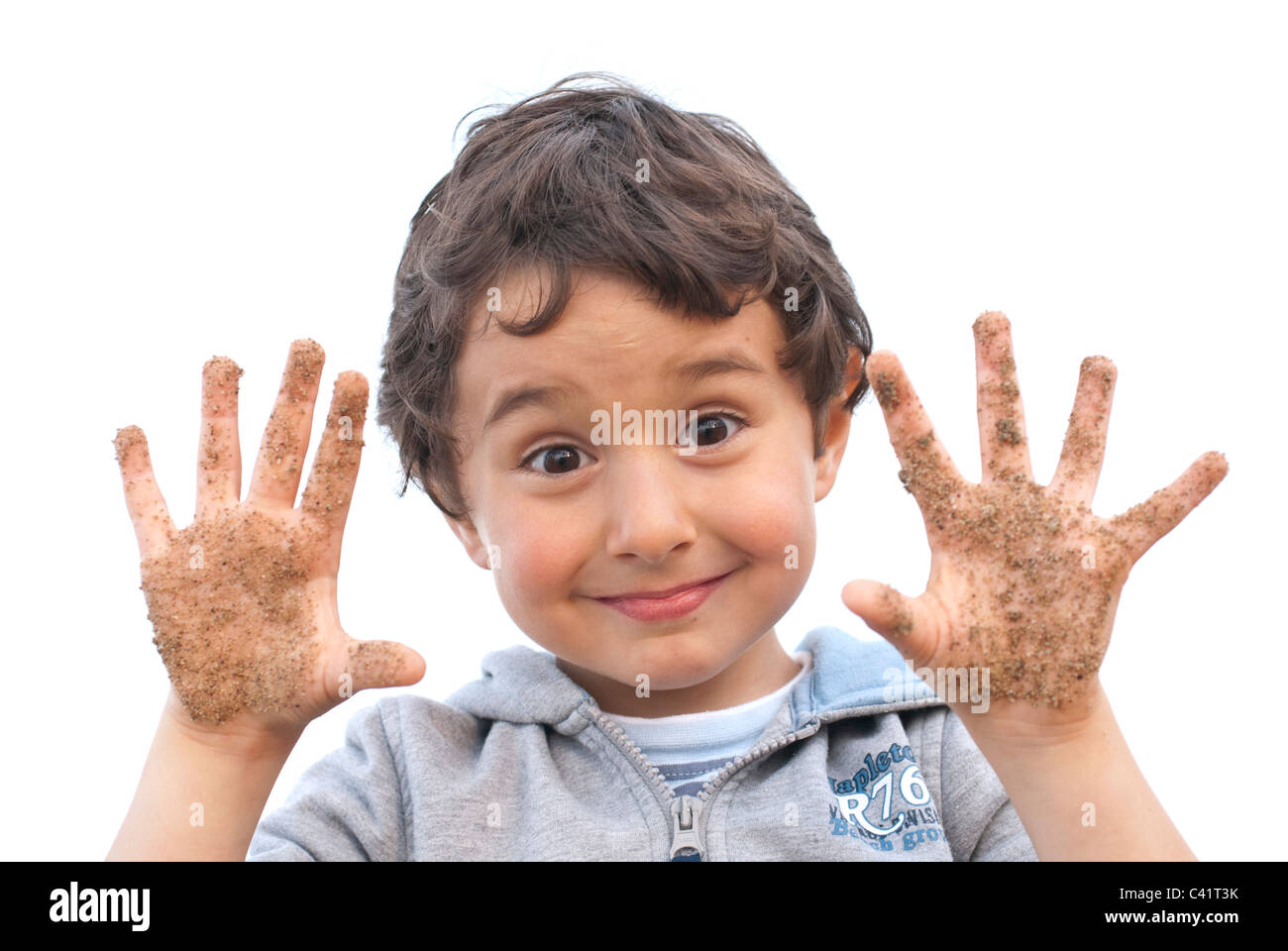 Child showing finger cut hi-res stock photography and images - Alamy