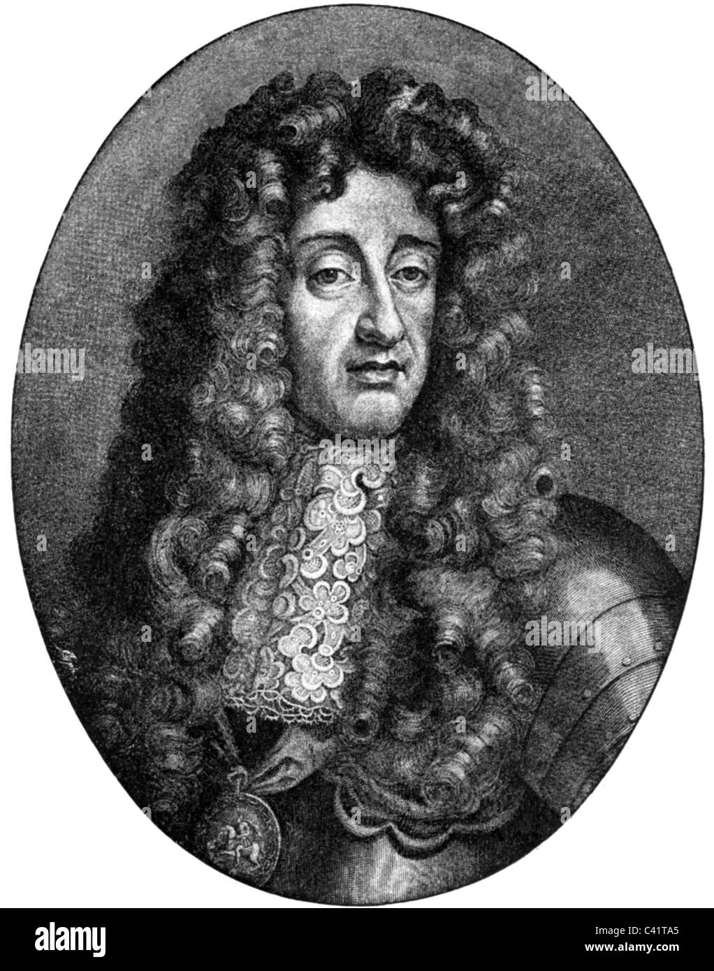 James II, 24.10.1633 - 17.9.1701, King of England 6.2.1685 - 11.12.1688 ...