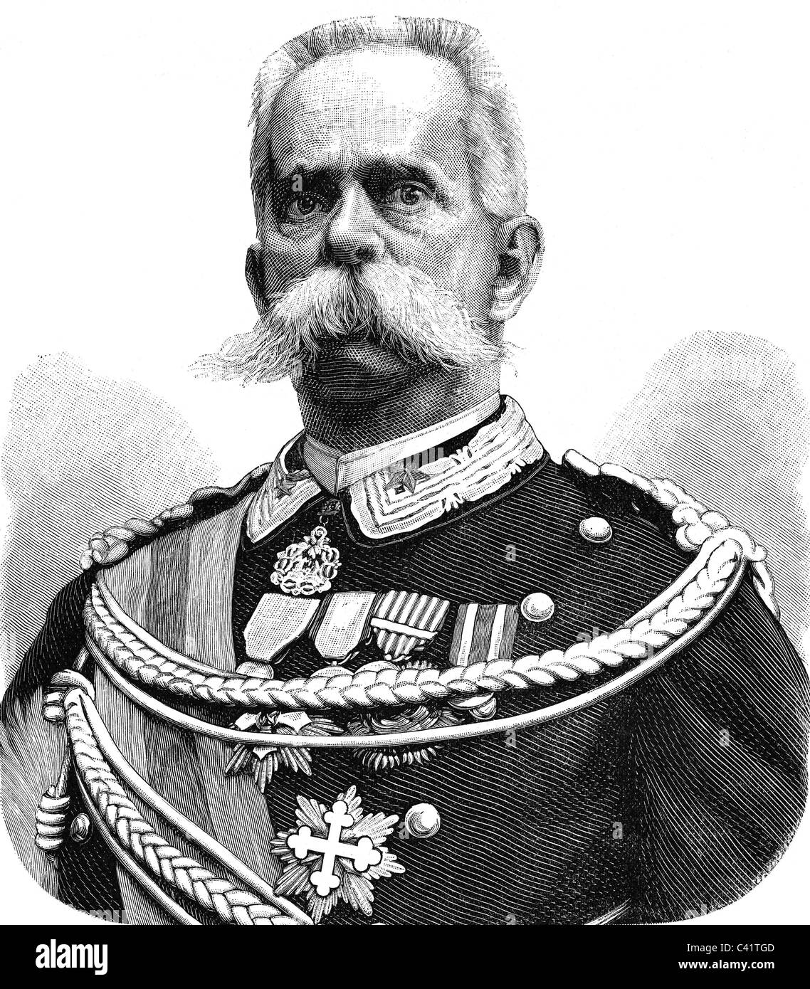 Portrait of king umberto i of italy Black and White Stock Photos ...