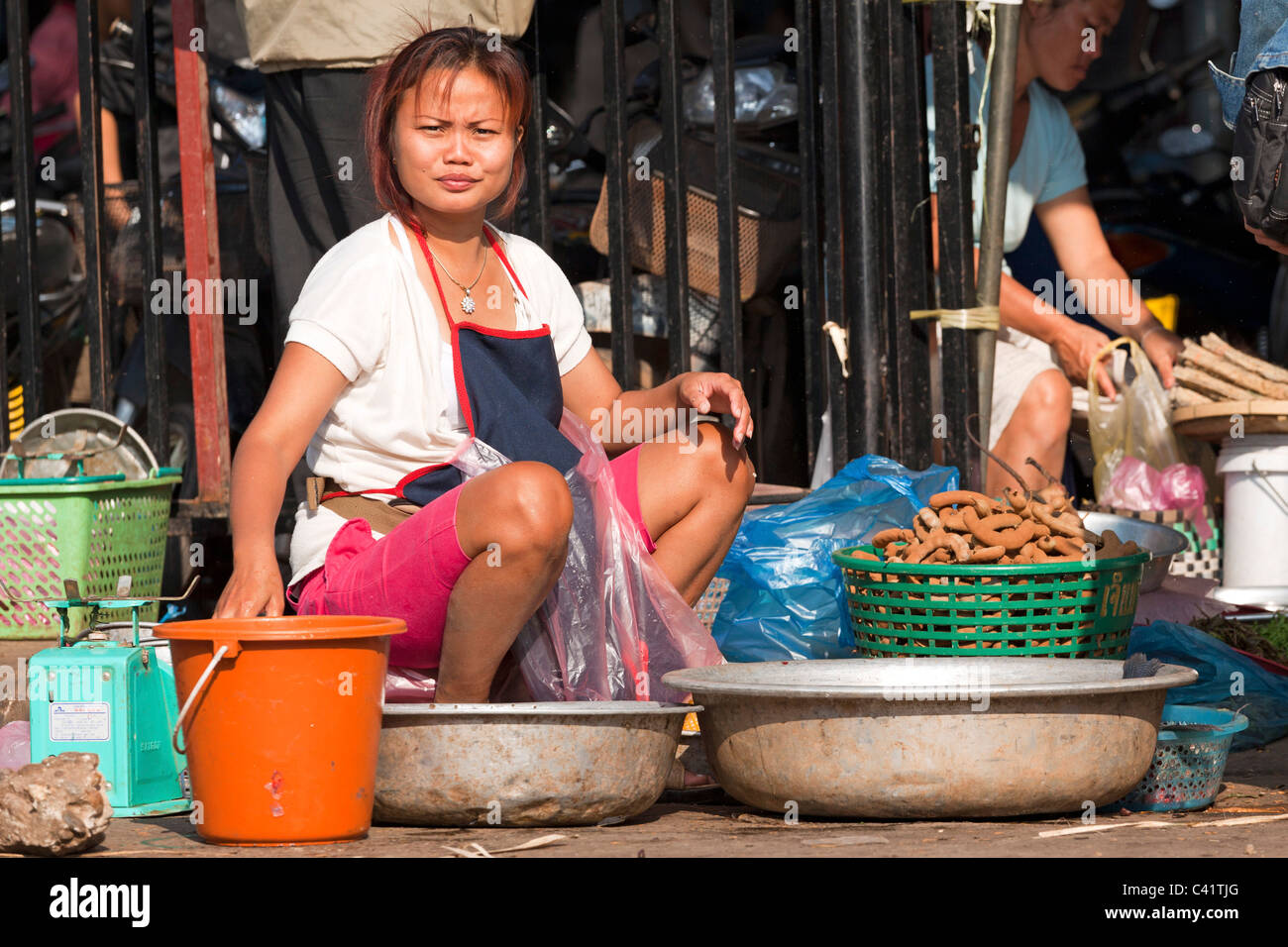 Thong Khan Kham market, Vientiane, Laos Stock Photo - Alamy