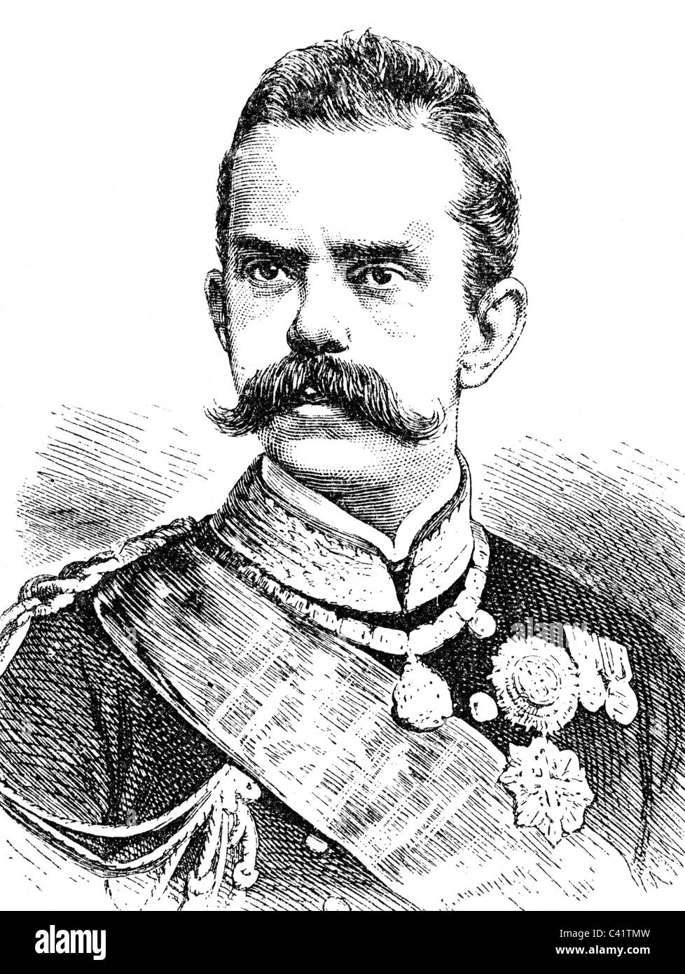Portrait of king umberto i of italy Black and White Stock Photos ...