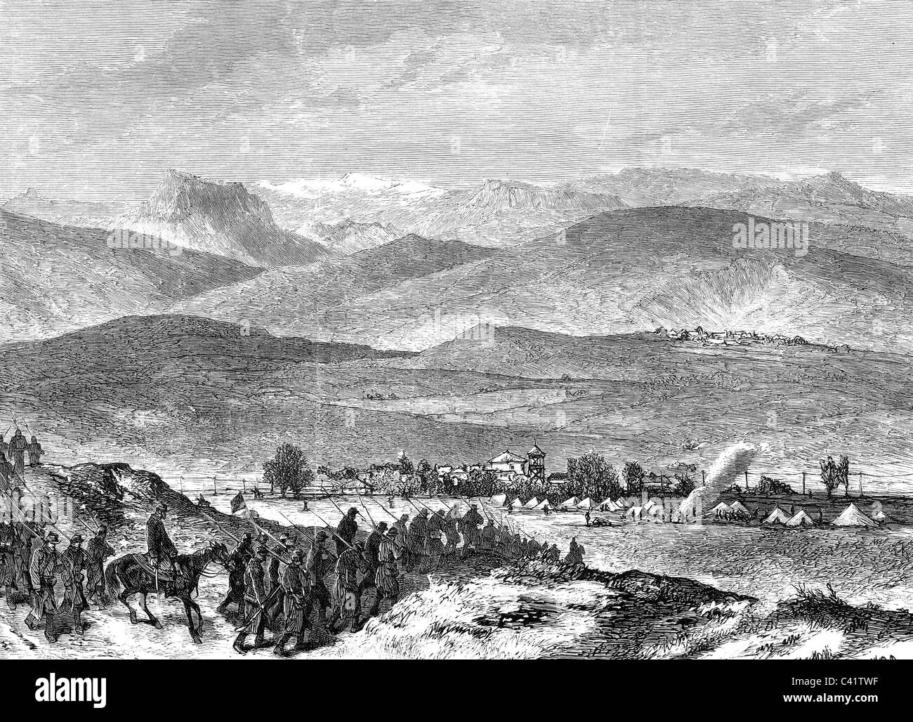 events, Eleventh Russo-Turkish War 1877 - 1878, Russian camp at ...