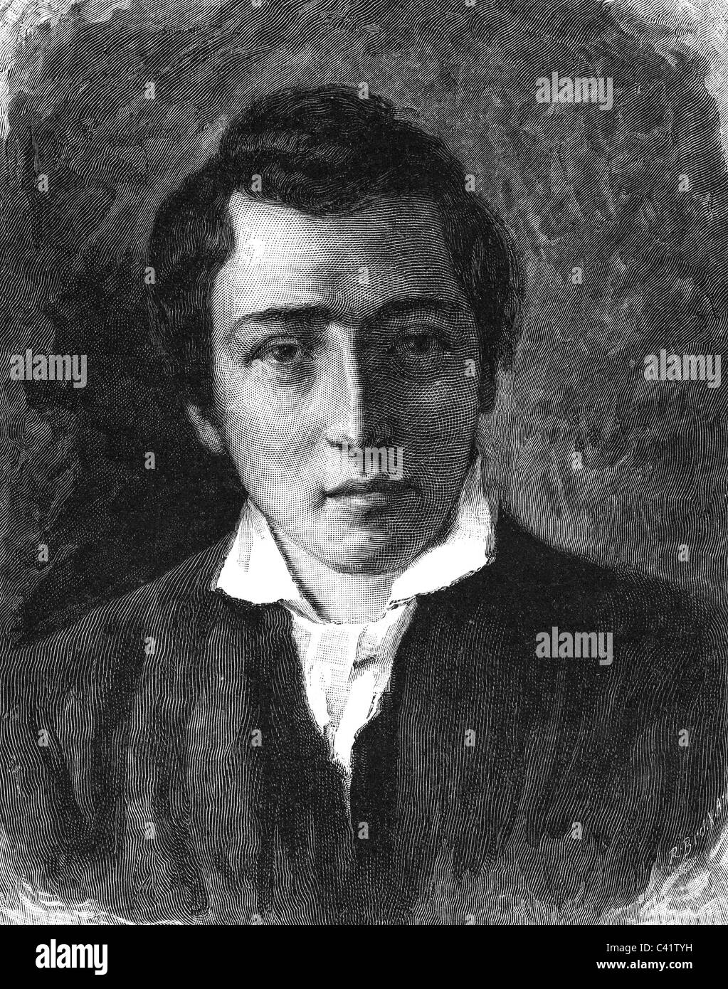 Portrait poet heinrich heine 1797 1856 hi-res stock photography and ...