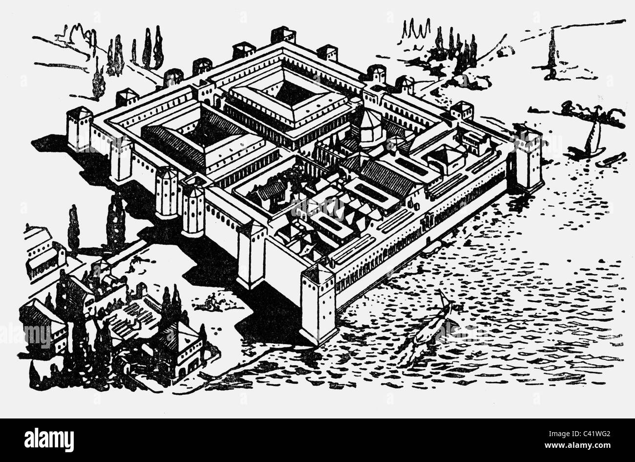 geography / travel, Croatia, Split, Palace of the Emperor Gaius ...