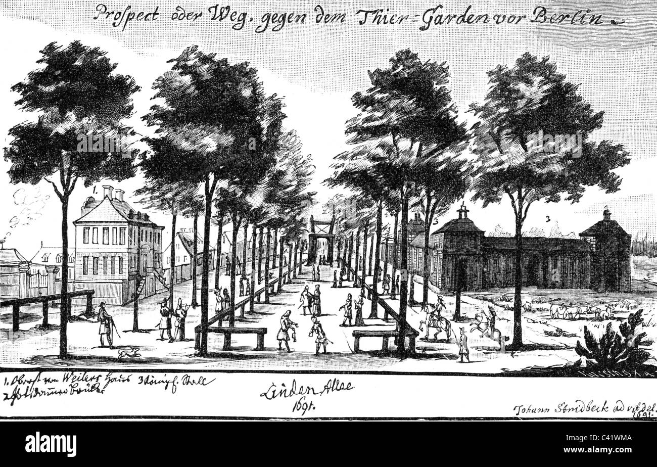 geography / travel, Germany, Berlin, street, Linden-Allee (Unter den ...